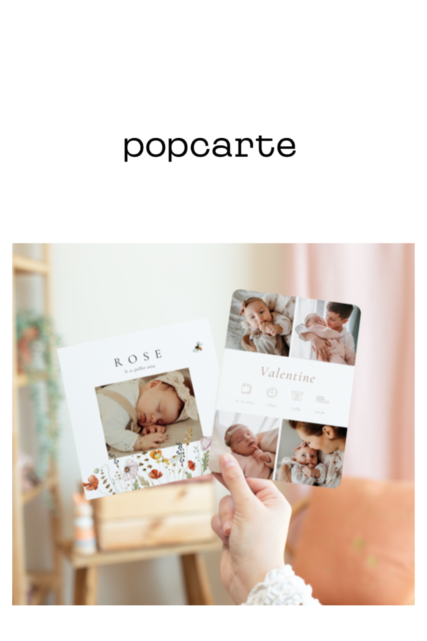 Code Promo 20% de réduction sur les faire-parts de naissance Popcarte